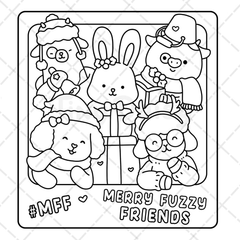 Fuzzy Buddies Coloring Book: A Cozy Holiday Adventure