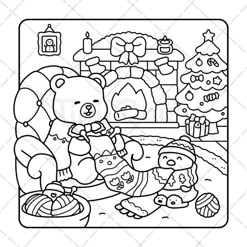 Fuzzy Buddies Coloring Book: A Cozy Holiday Adventure
